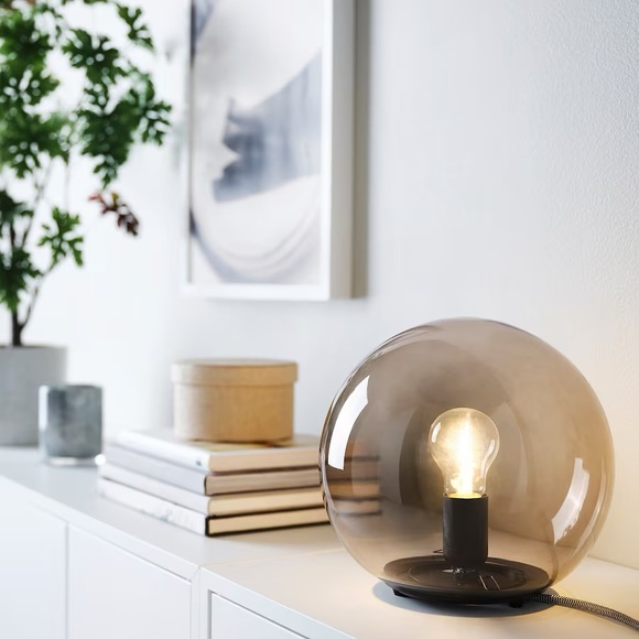IKEA | Accents | Rare New Ikea Fado Orb Light Glass Table Lamp Globe ...